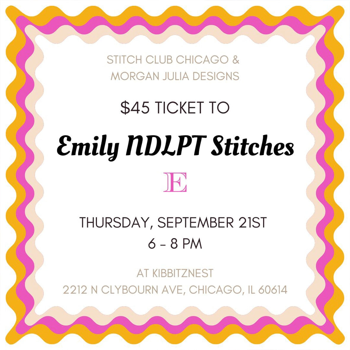 Join Us in Chicago: Launching Emily NDLPT Stitches with Stitch Club Ch ...