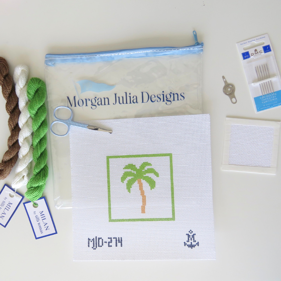 Palm Tree Beginner Needlepoint Kit – Morgan Julia Designs