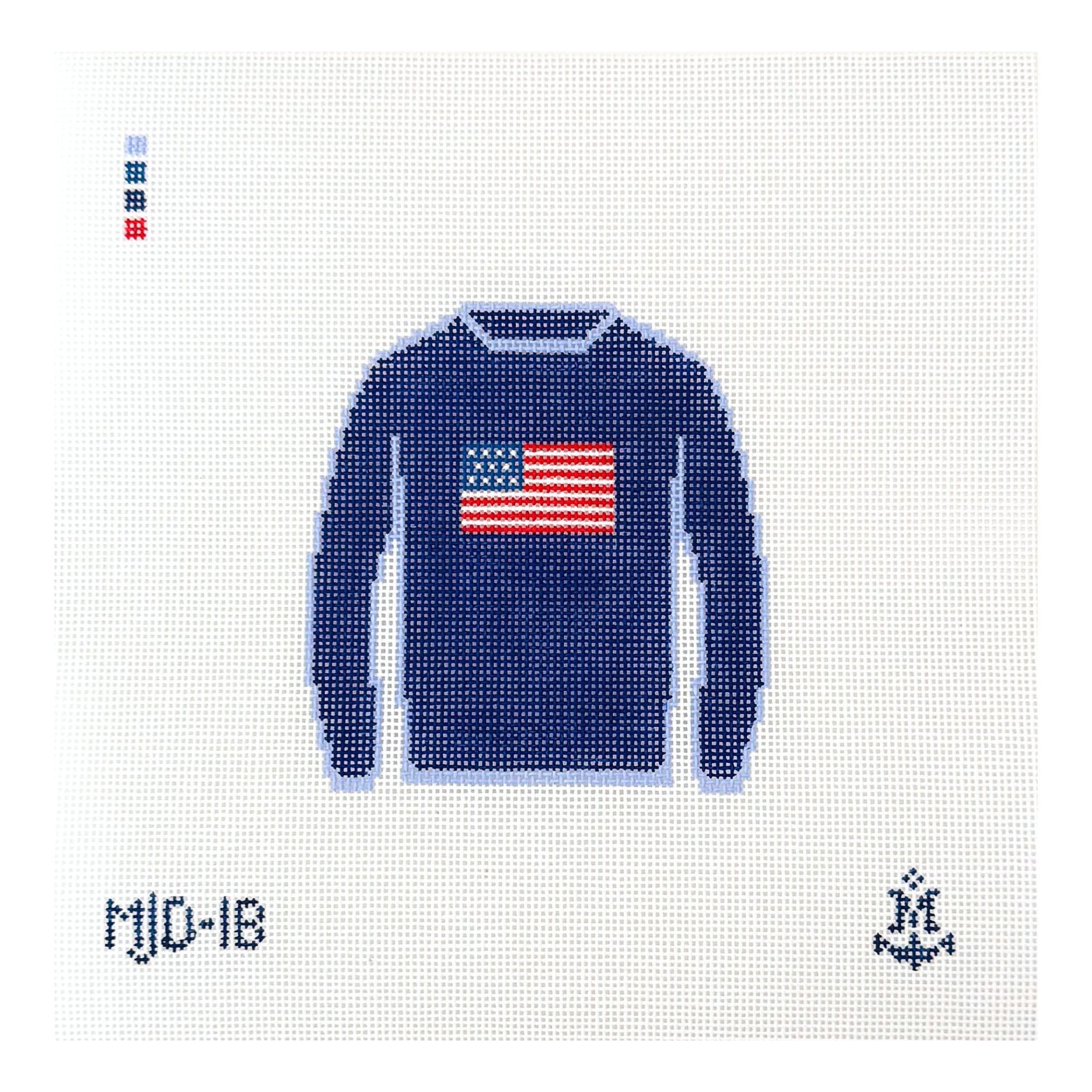 American Flag Sweater (Navy) – Morgan Julia Designs